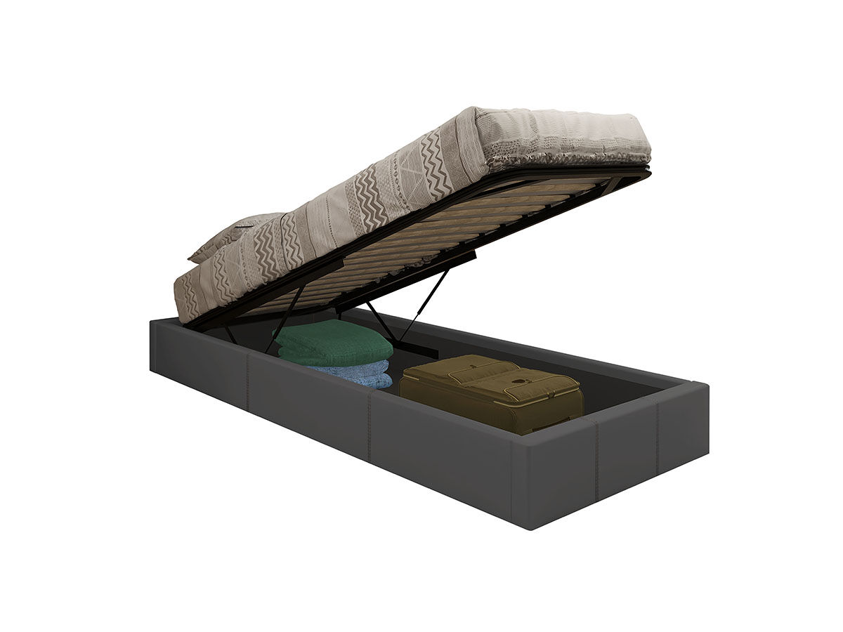 Cama Sommier Home Individual (Cinza)(200×90 cm) - Conforama